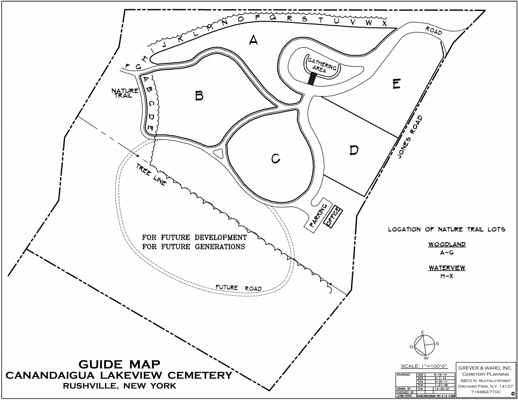 Guide Map - Canandaigua Lakeview Cemetery